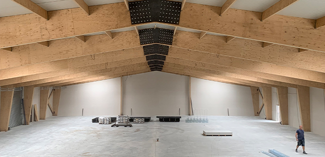 Prefabricated LVL 3-pin Portal Frame Warehouse